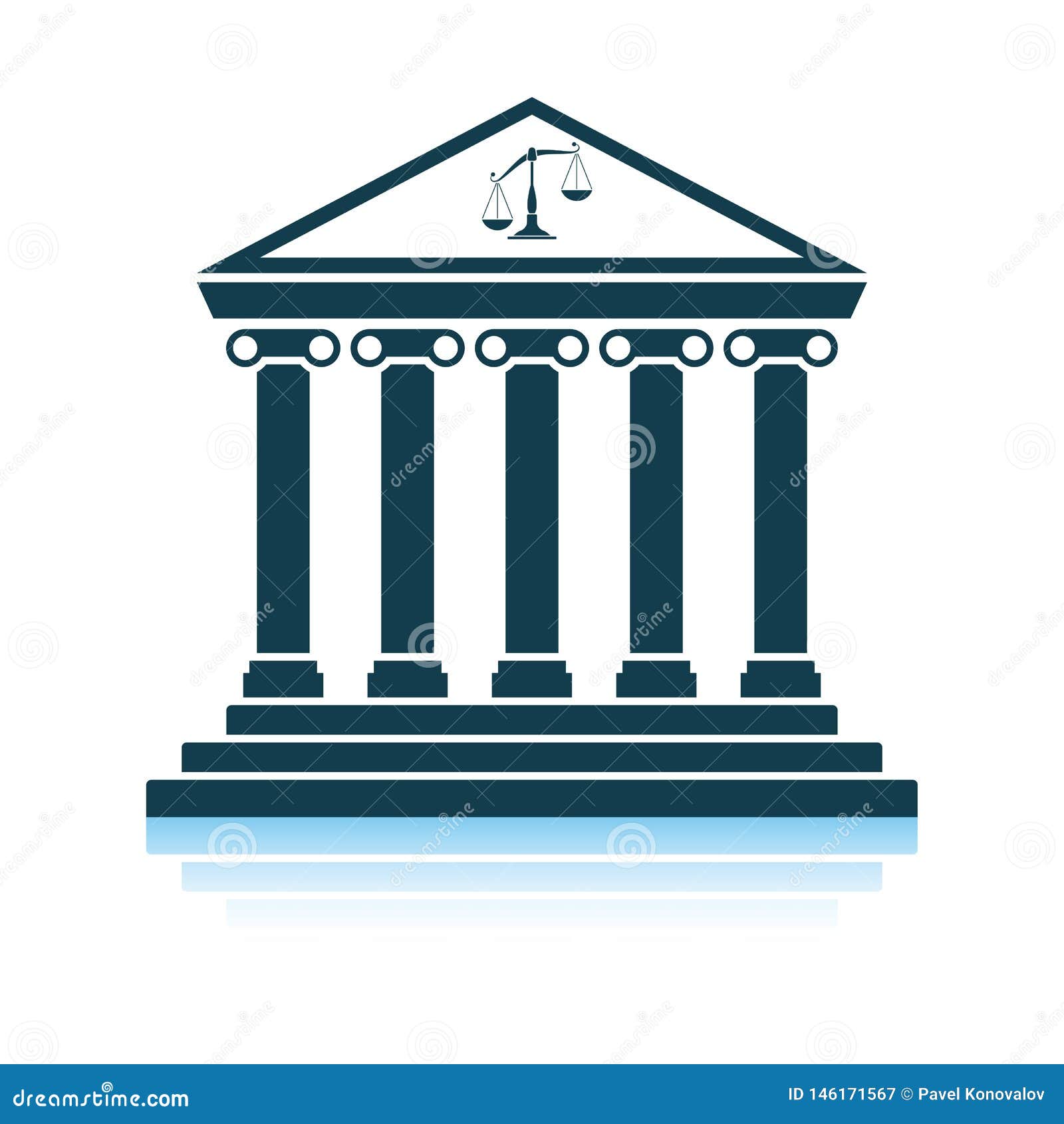 Courthouse icon stock vector. Illustration of classical - 146171567