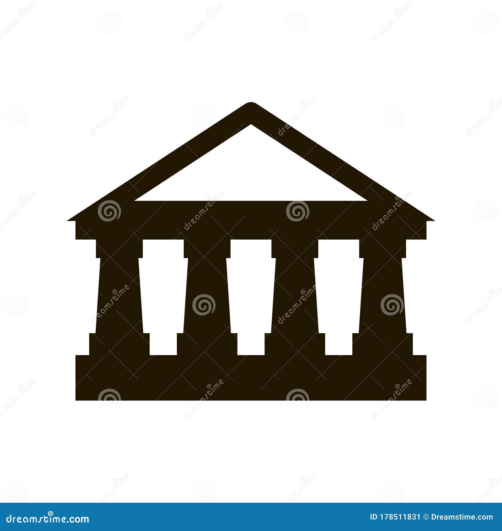 Courthouse Icon in Trendy Flat Style Isolated. Eps 10. Stock Vector ...