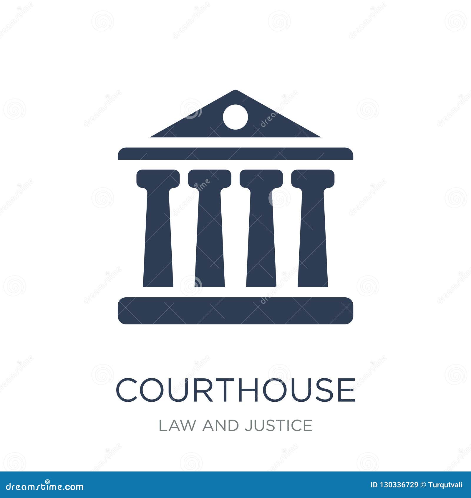 Courthouse Icon. Trendy Flat Vector Courthouse Icon on White Background ...