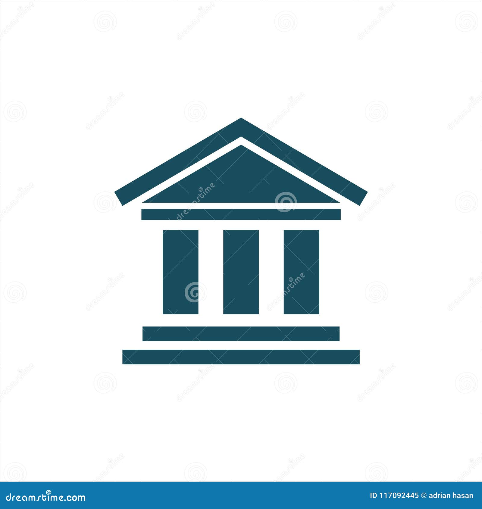Courthouse Icon Vector Ilustration Stock Vector - Illustration of ...