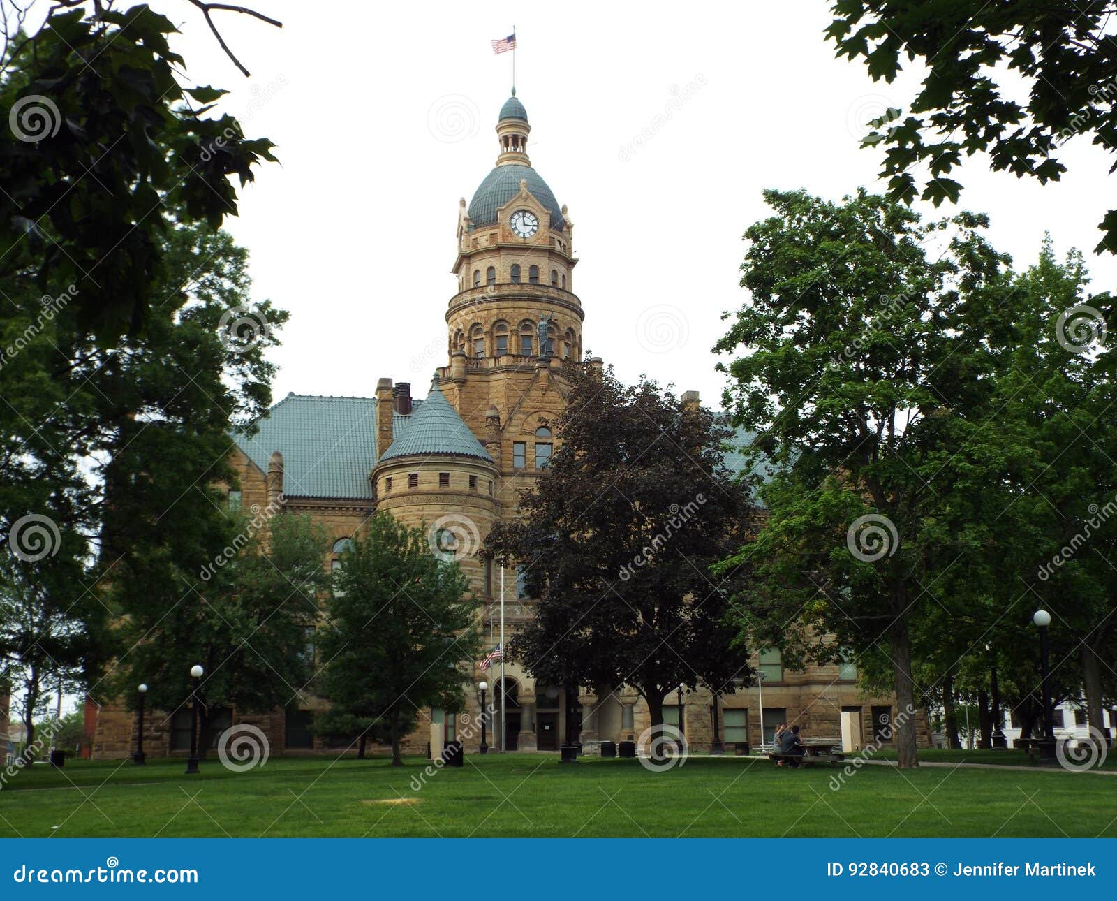 Courthouse Park stock image. Image of greenery, cloudy - 92840683