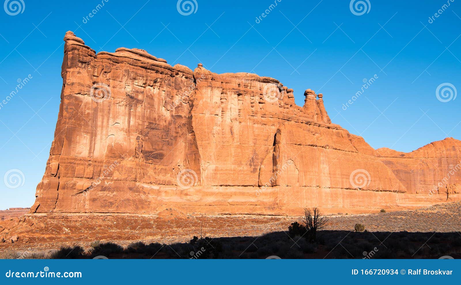 Courthouse Rock at Arches National Park, Moab, Utah Stock Photo - Image ...
