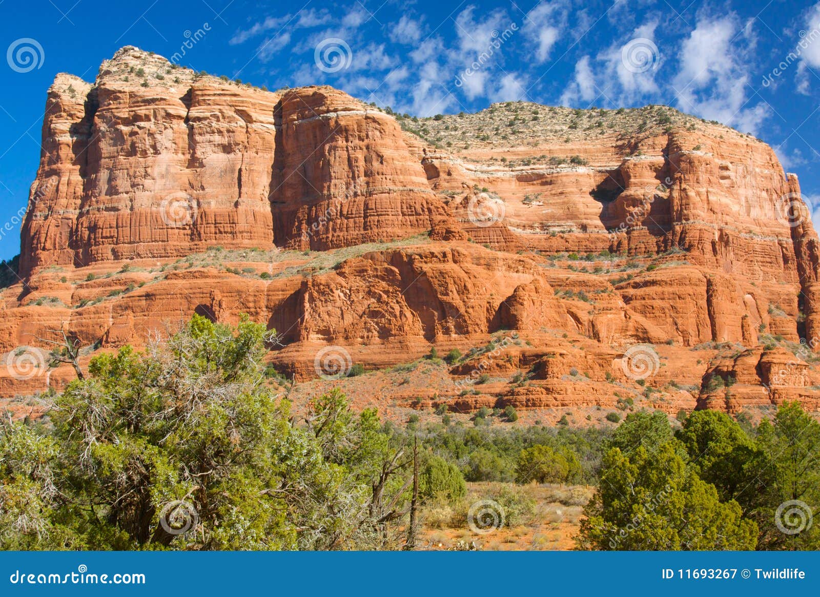 Courthouse Rock, Sedona Arizona Stock Image - Image of scenic ...