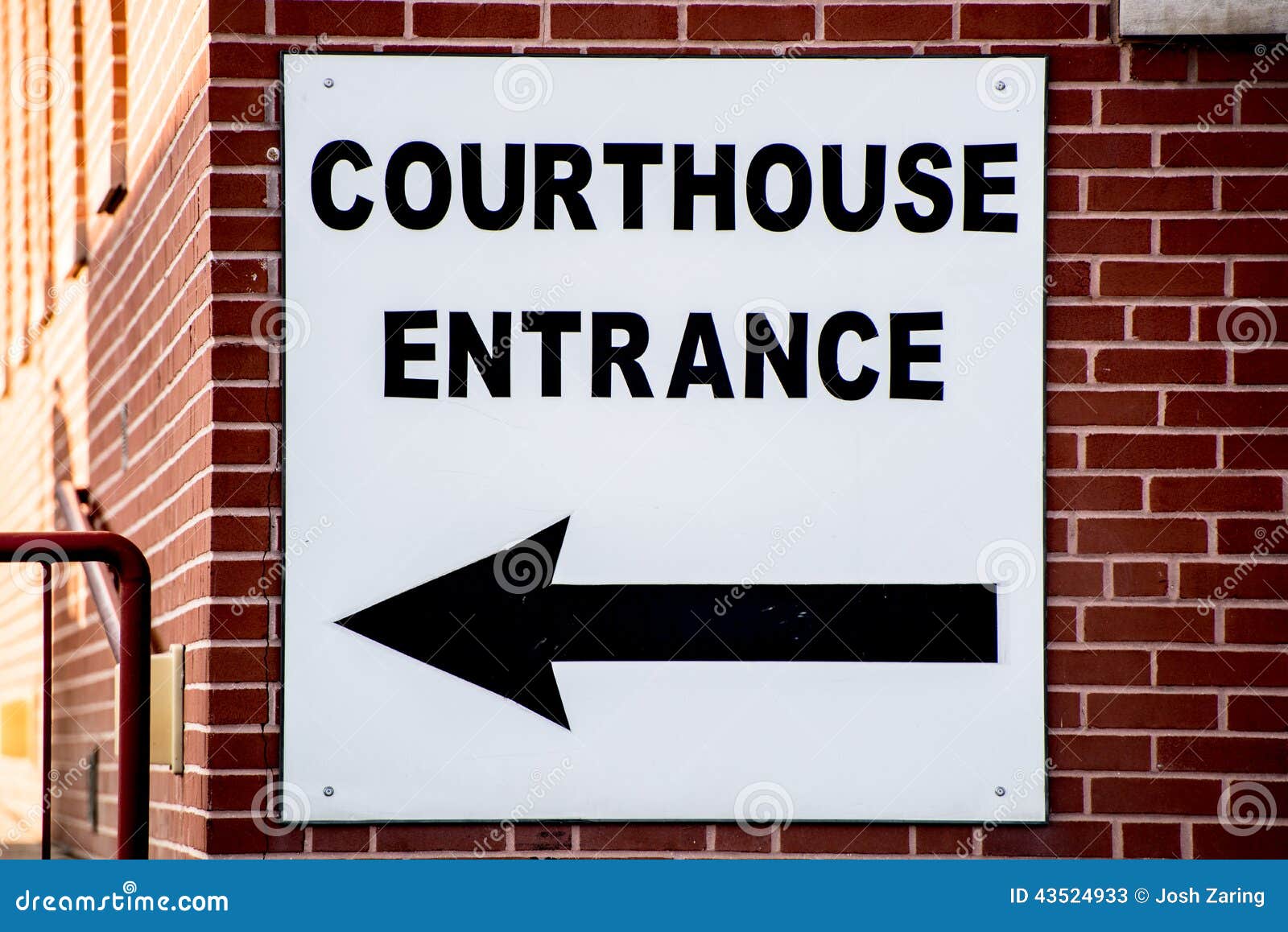Courthouse Sign on Brick Building Stock Image - Image of building ...