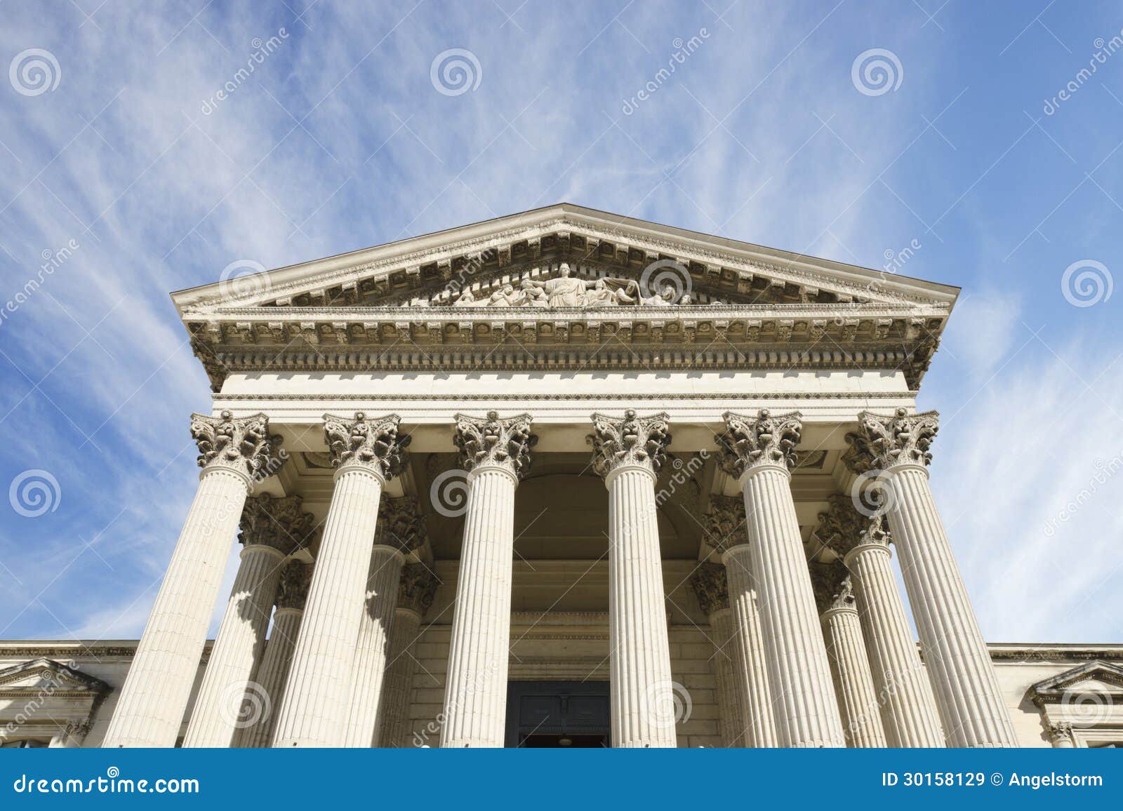 Courthouse on a Stunning Sky Stock Image - Image of public, government ...