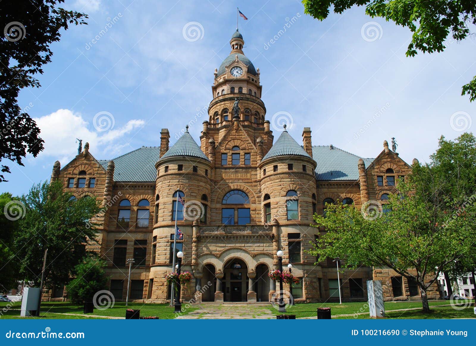 Courthouse Square stock photo. Image of square, summer - 100216690