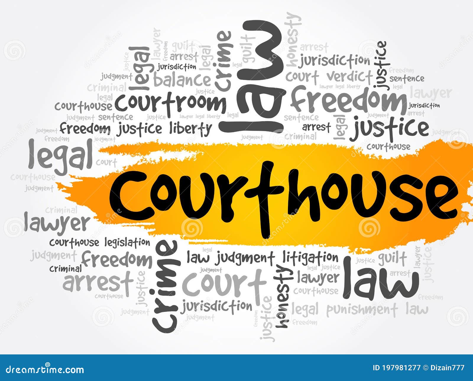 Courthouse Word Cloud Collage Stock Illustration - Illustration of ...