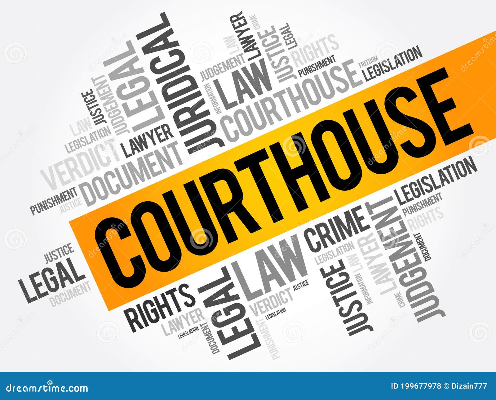 Courthouse Word Cloud Collage Stock Illustration - Illustration of ...
