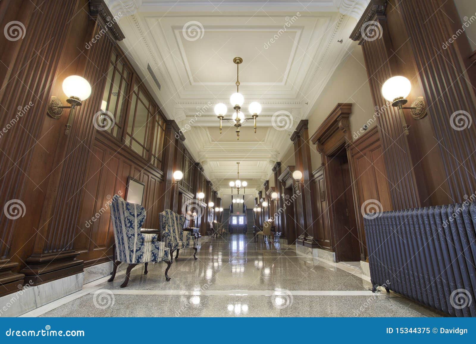 Courtroom Lobby stock image. Image of molding, marble - 15344375