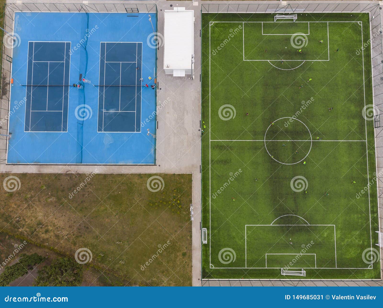Courts, Blue and Green Fields for Game, Competitions and Training, View ...
