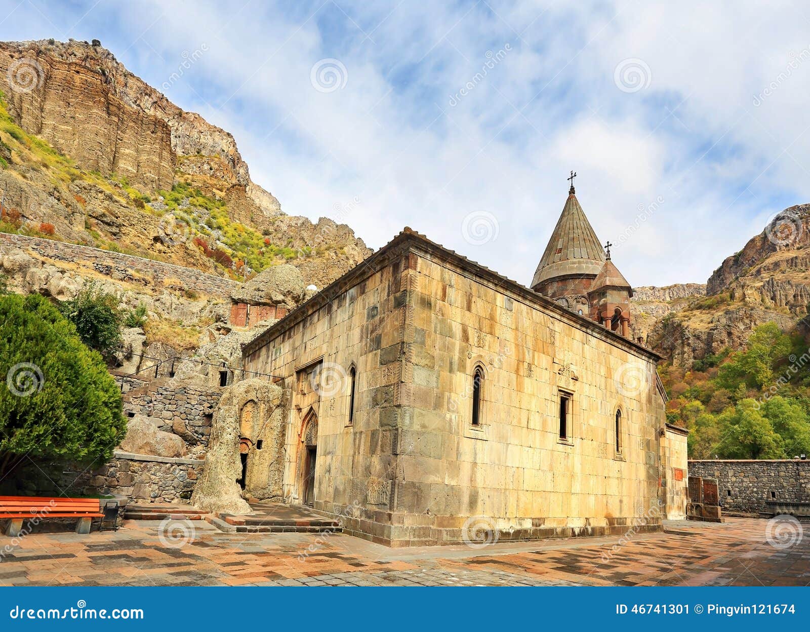 Courtyard of an Ancient Monastery Stock Image - Image of church ...