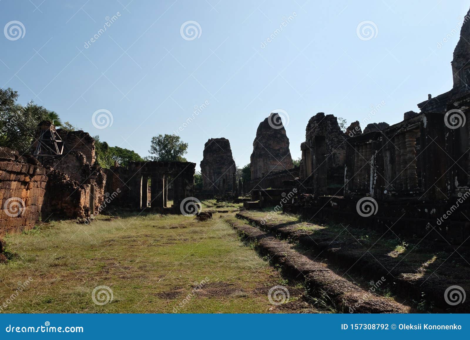 The Courtyard of the Ancient Temple of Pre Rup. the Ruins of a Medieval ...