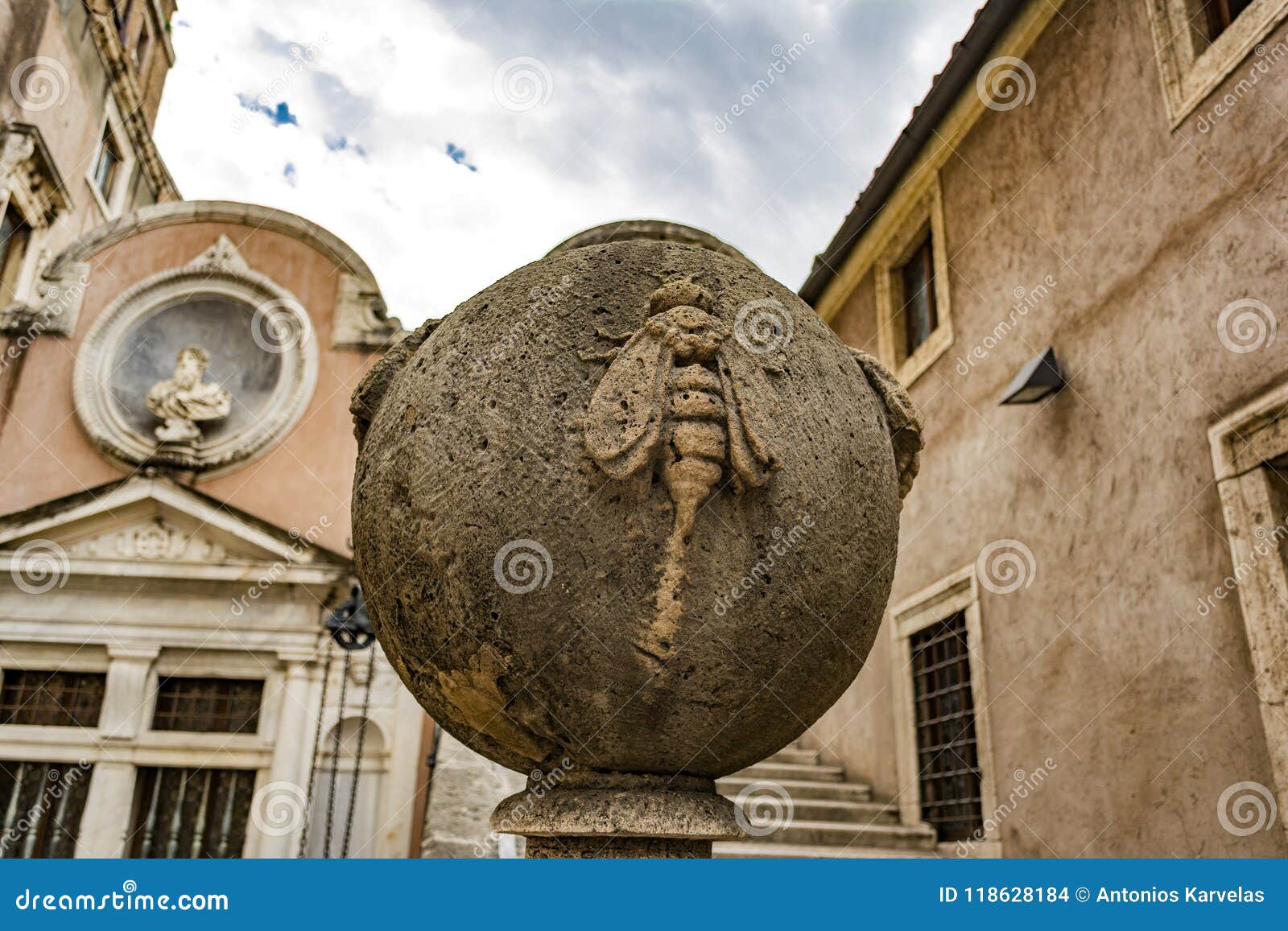 Courtyard of the Angel Inside the Sant`Angelo Castle. Stock Photo ...