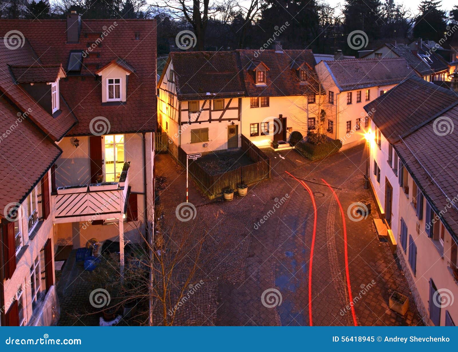 Courtyard in Bad Homburg. Germany Stock Image - Image of architecture ...