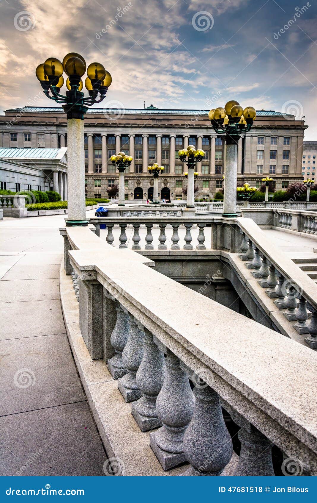 Courtyard and Buildings in the Capitol Complex, Harrisburg Stock Photo ...