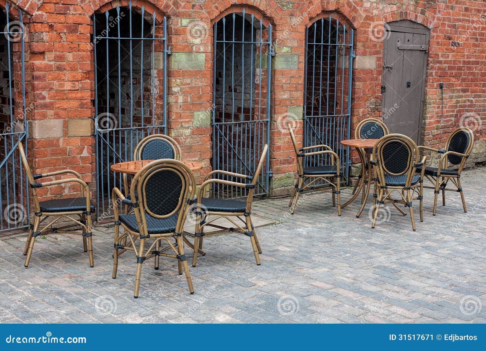 Courtyard Cafe Under An Arch Royalty-Free Stock Photo | CartoonDealer ...