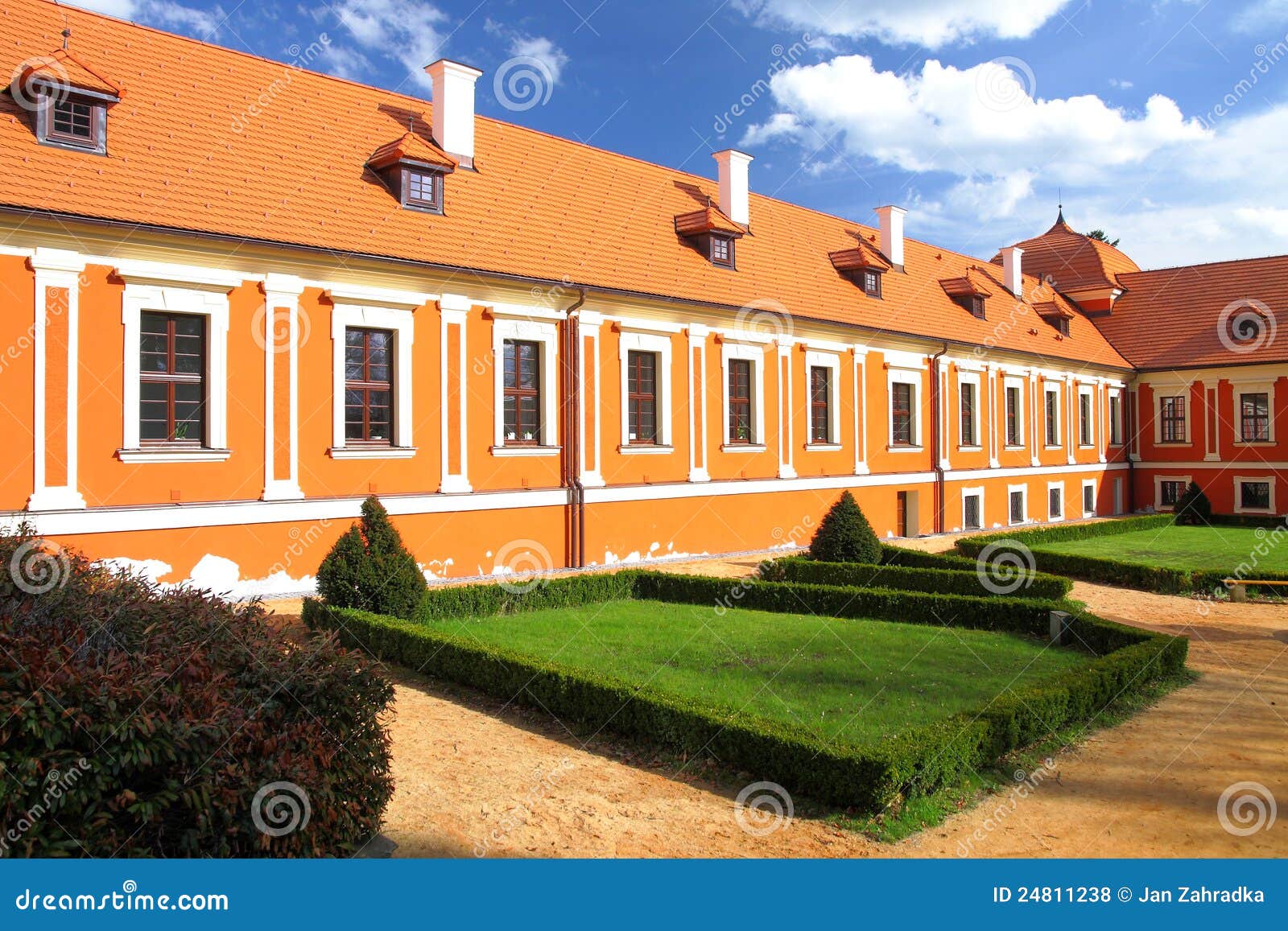 Courtyard of castle stock photo. Image of europe, castle - 24811238