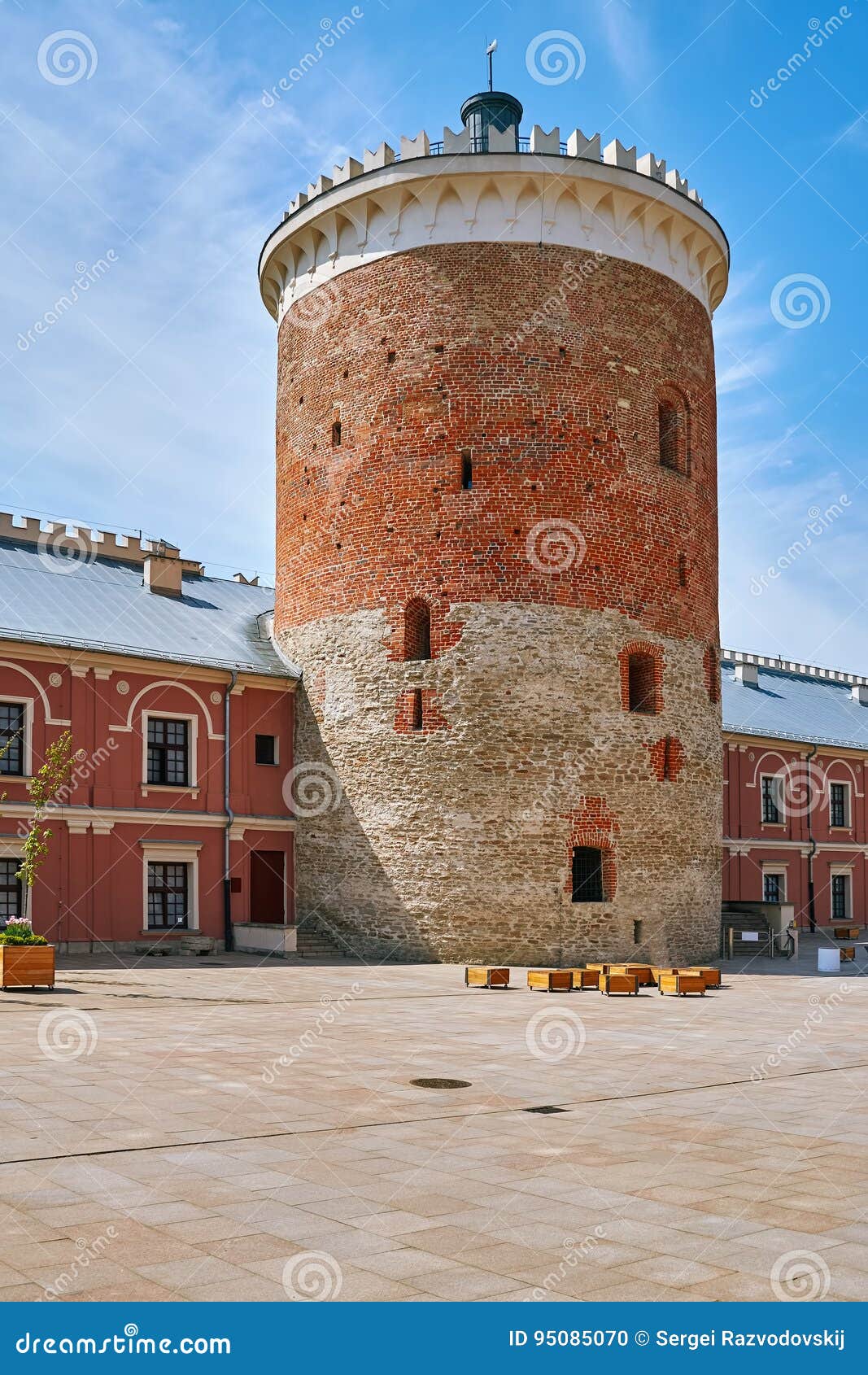 Courtyard of Castle stock photo. Image of masonry, bricklaying - 95085070