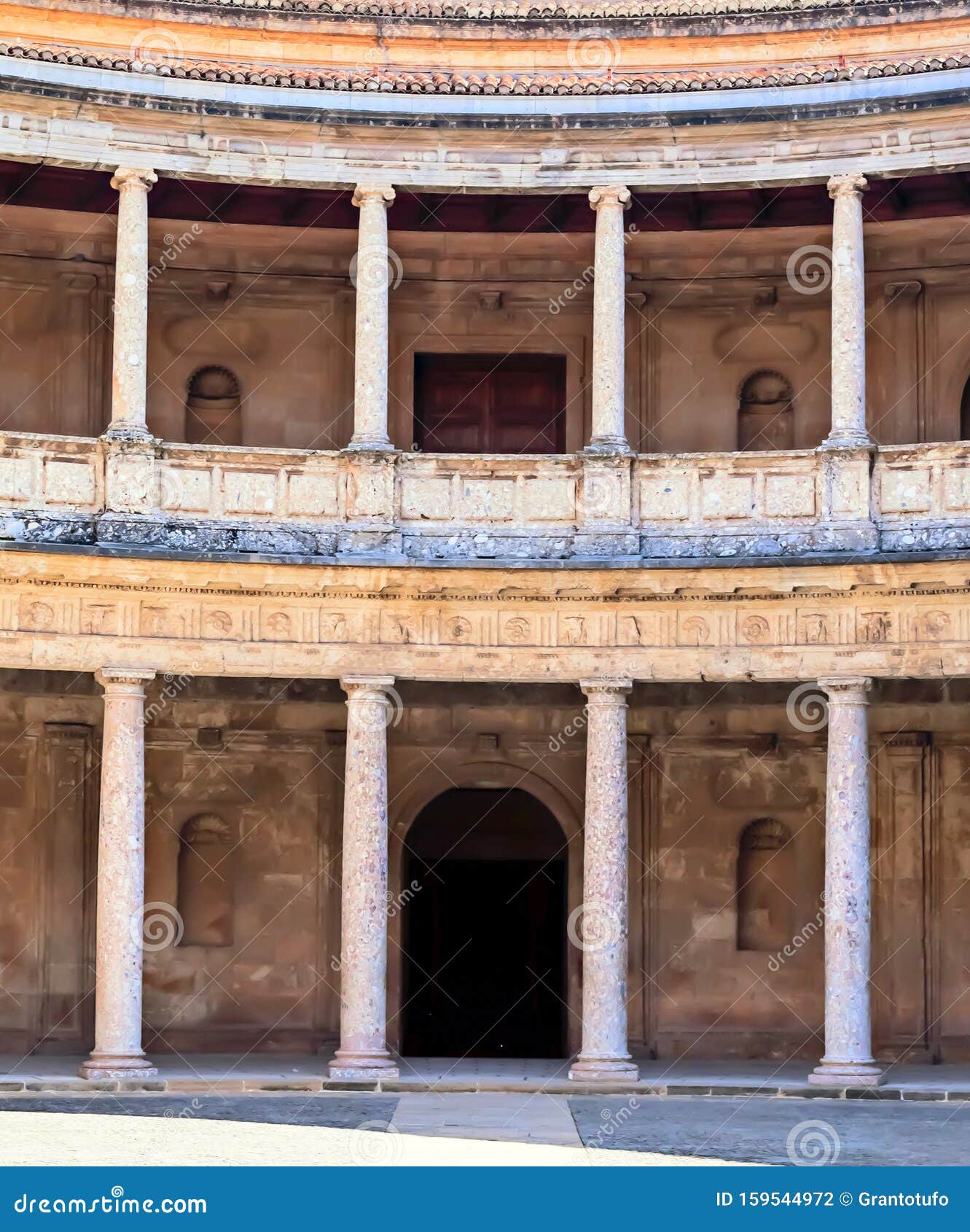 Courtyard with columns stock photo. Image of europe - 159544972