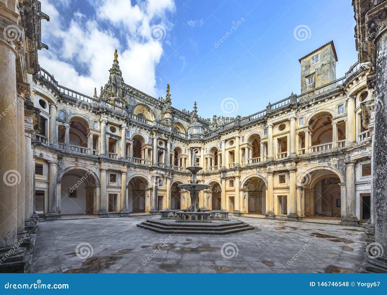 In the Courtyard of the Convent of Christ Editorial Stock Photo - Image ...