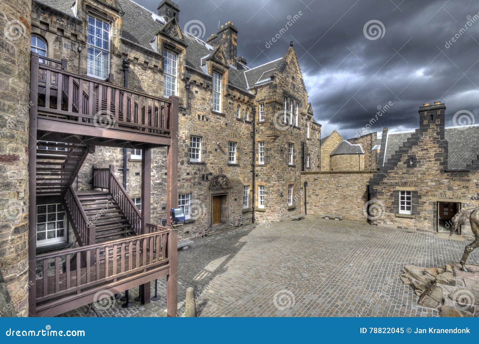Courtyard of Edinburgh Castle Stock Image - Image of british, building ...