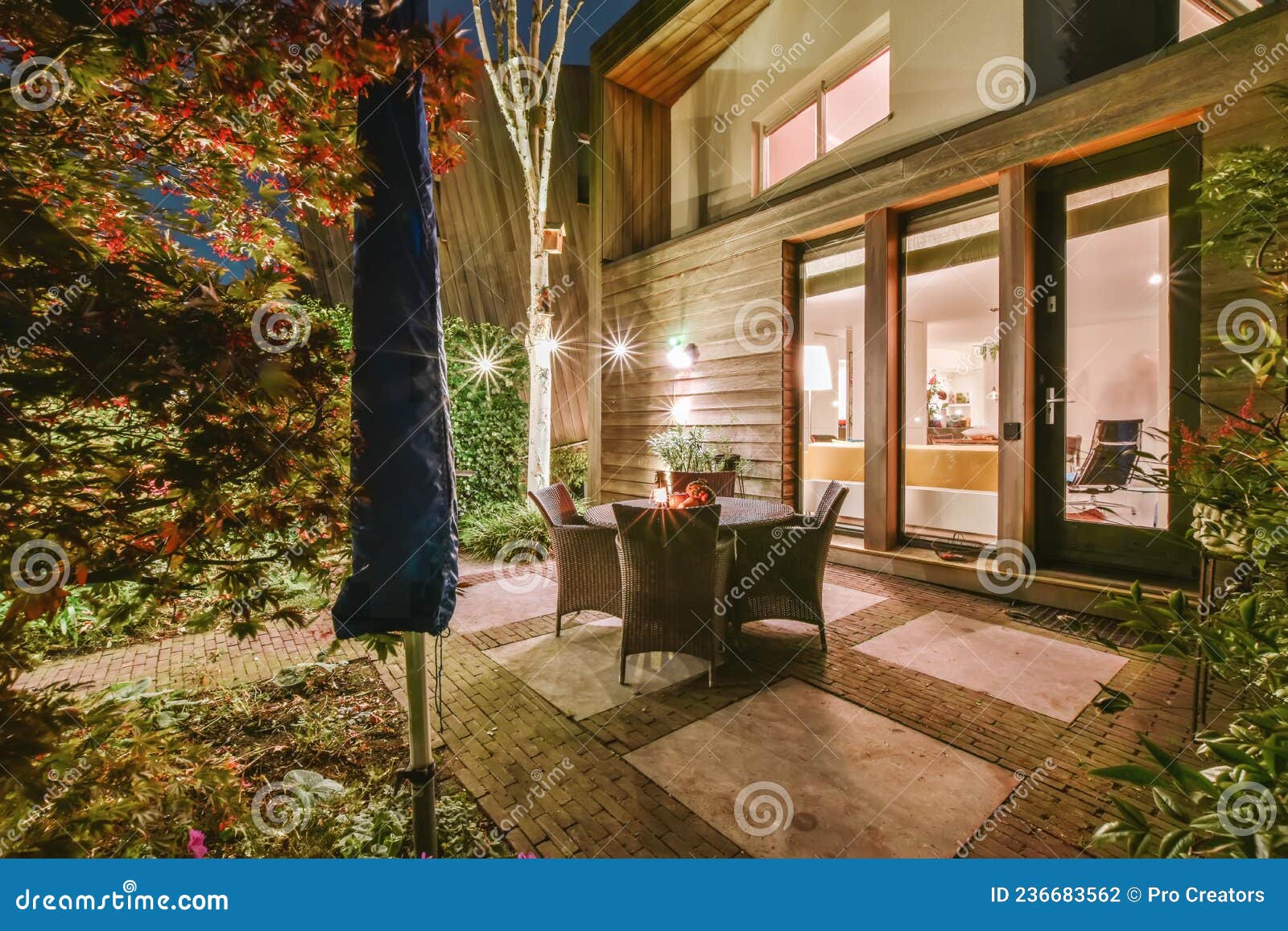 Courtyard with greenery stock photo. Image of outdoor - 236683562