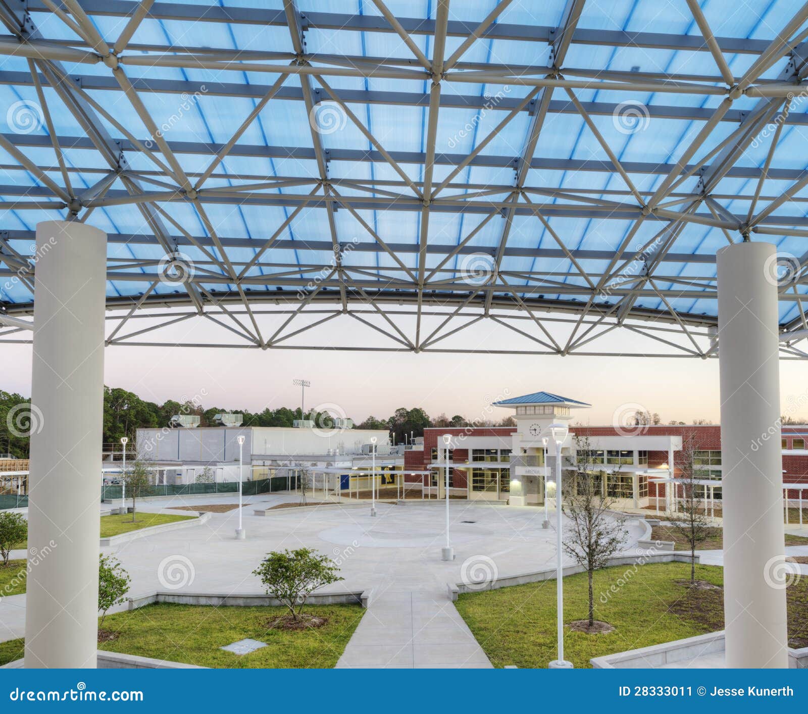 Courtyard at High School stock image. Image of florida - 28333011