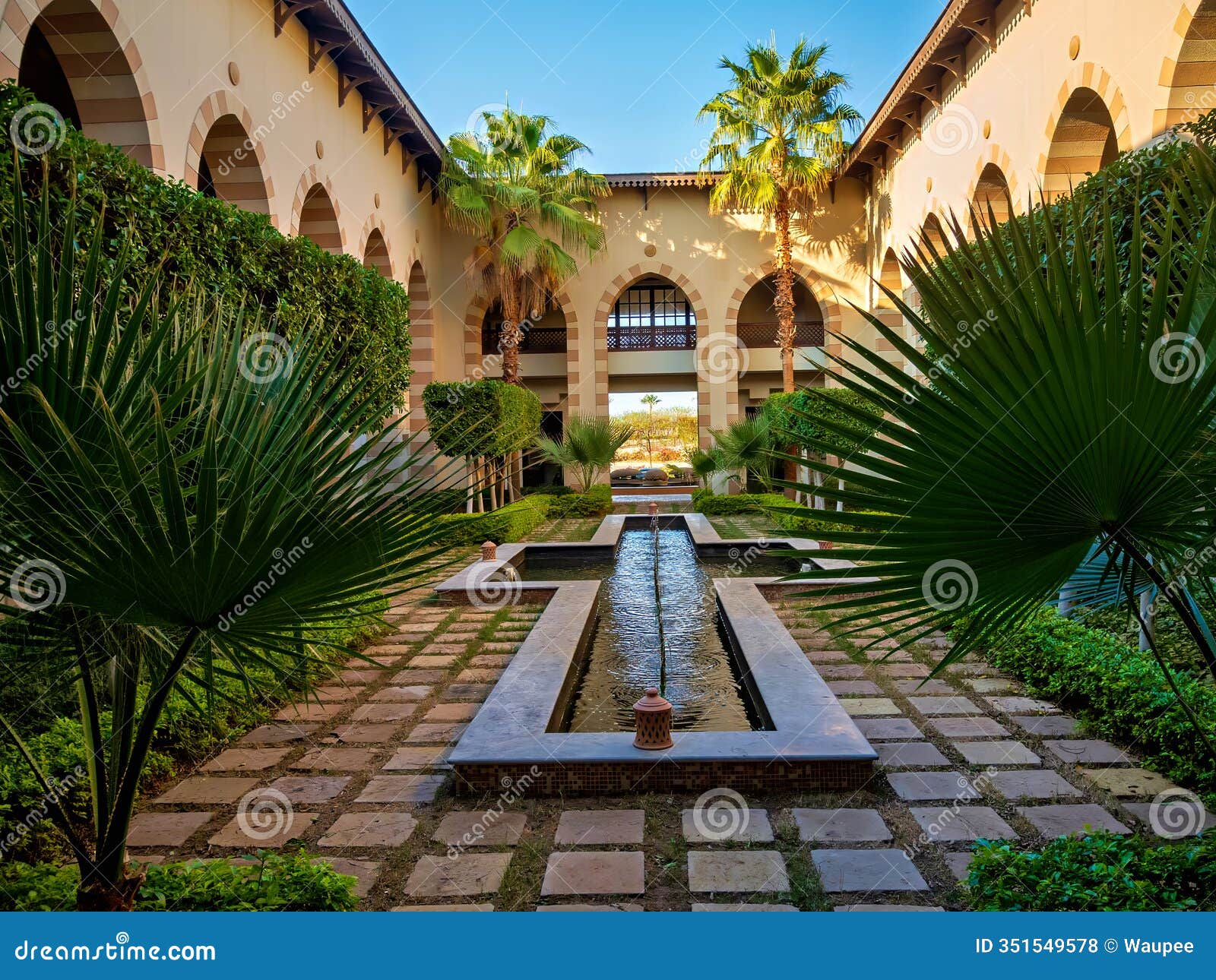 Courtyard of a Hotel Complex, Egypt Stock Photo - Image of beauty ...