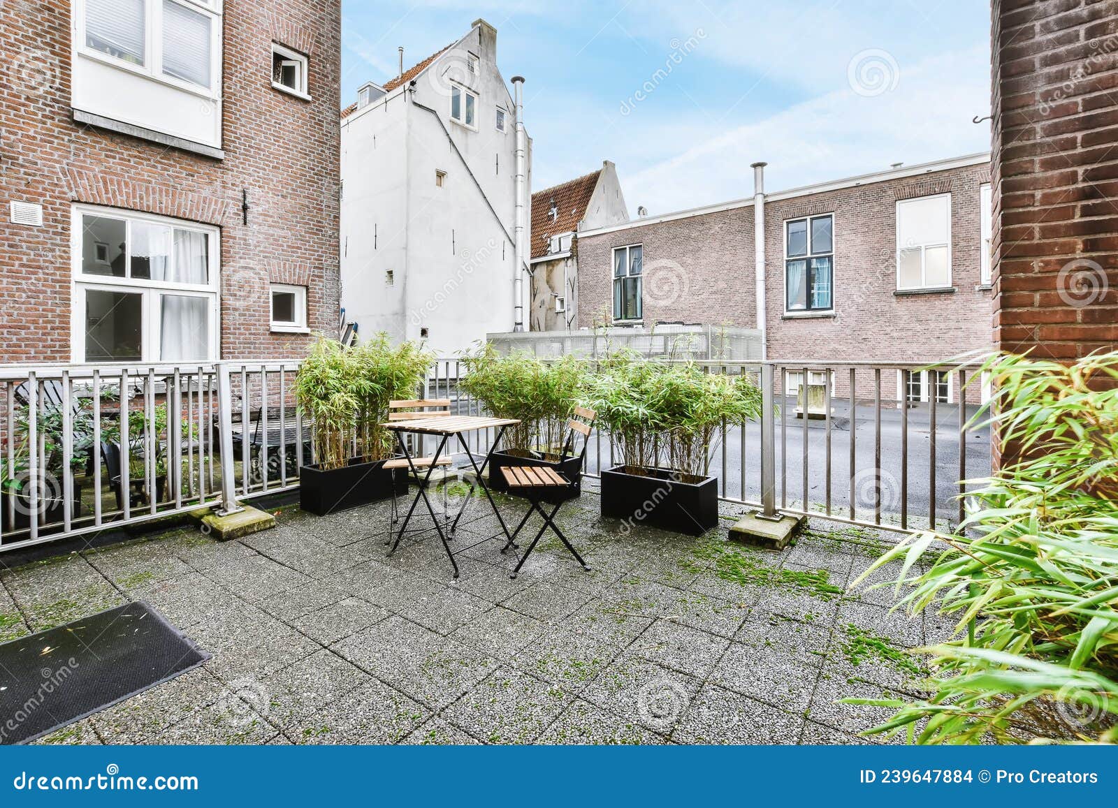 Courtyard of the House with Greenery Stock Photo - Image of backyard ...