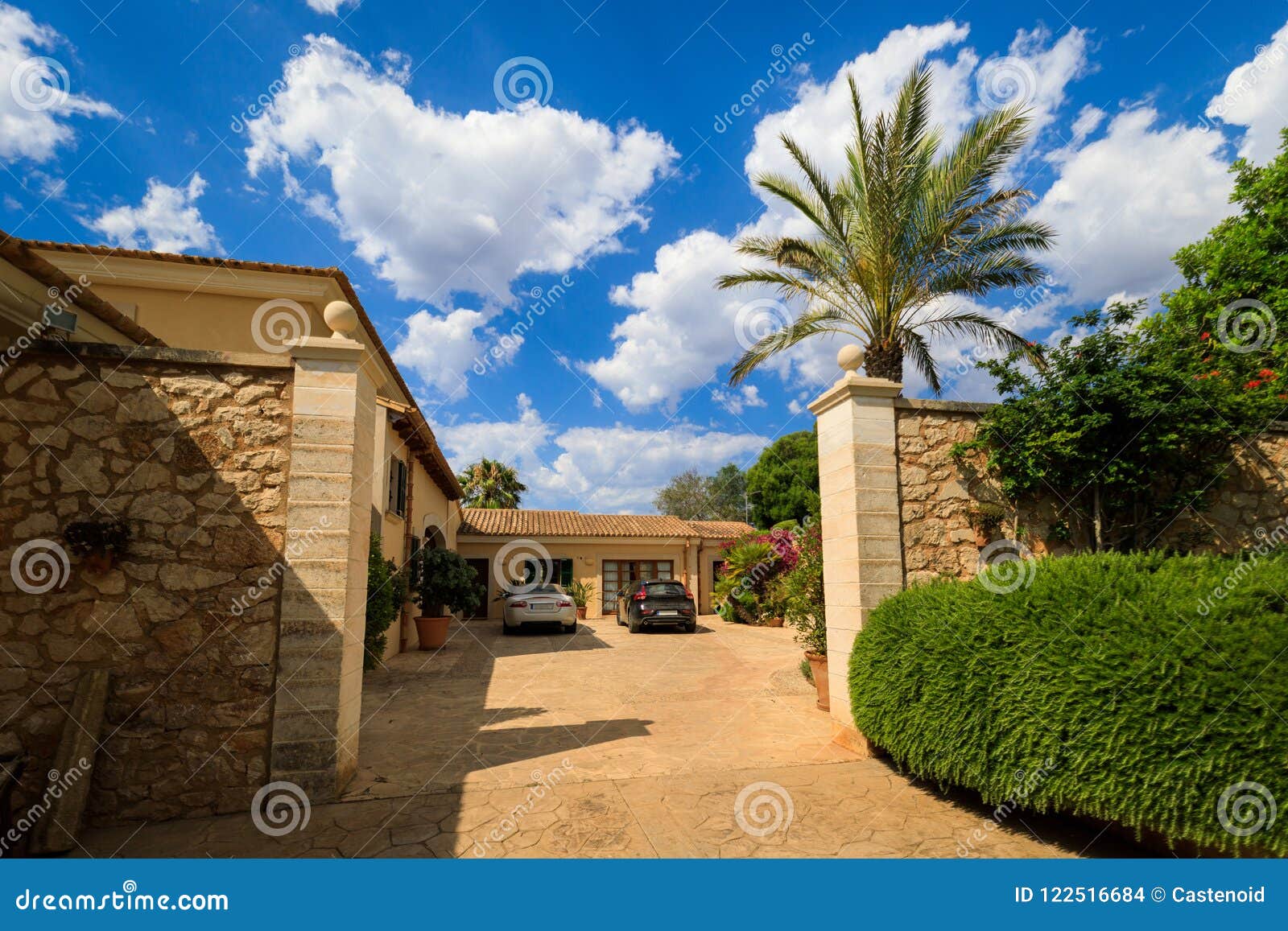 Courtyard of the house stock photo. Image of estate - 122516684