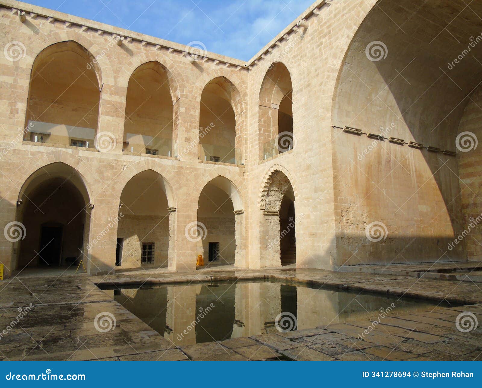 Courtyard Inside a Madrassa in Mardin, Eastern Turkey Stock Photo ...
