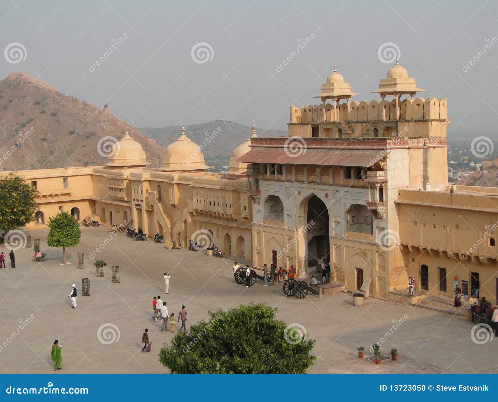 Courtyard and Interior of Amber Fort, Stock Photo - Image of ...