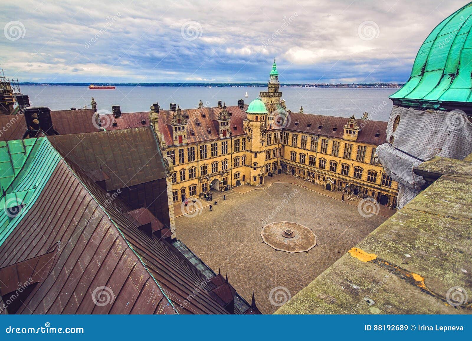 Courtyard of Kronborg Castle, Denmark Stock Image - Image of elsinore ...