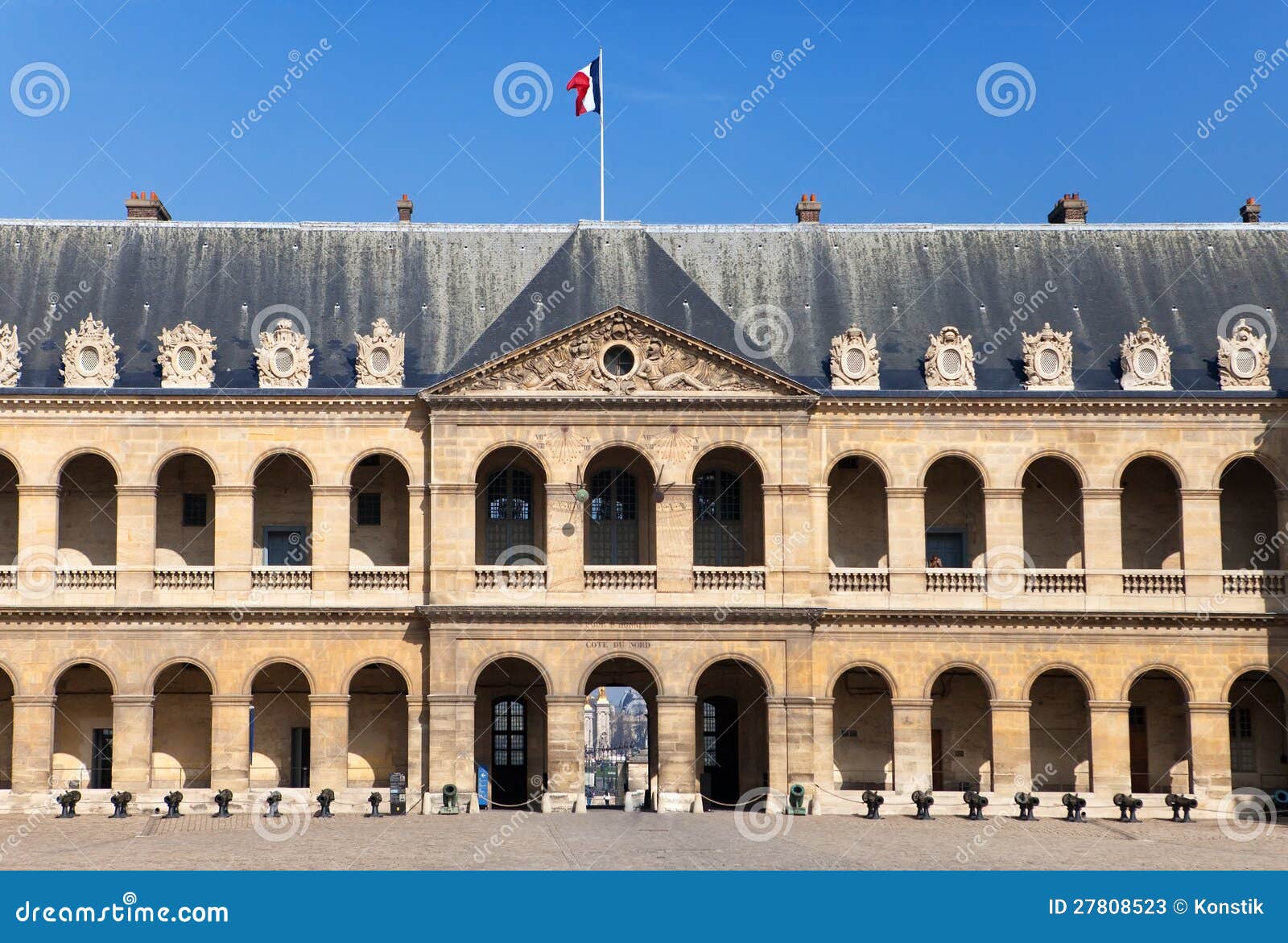 Courtyard of Les Invalides, Paris Stock Image - Image of paris ...