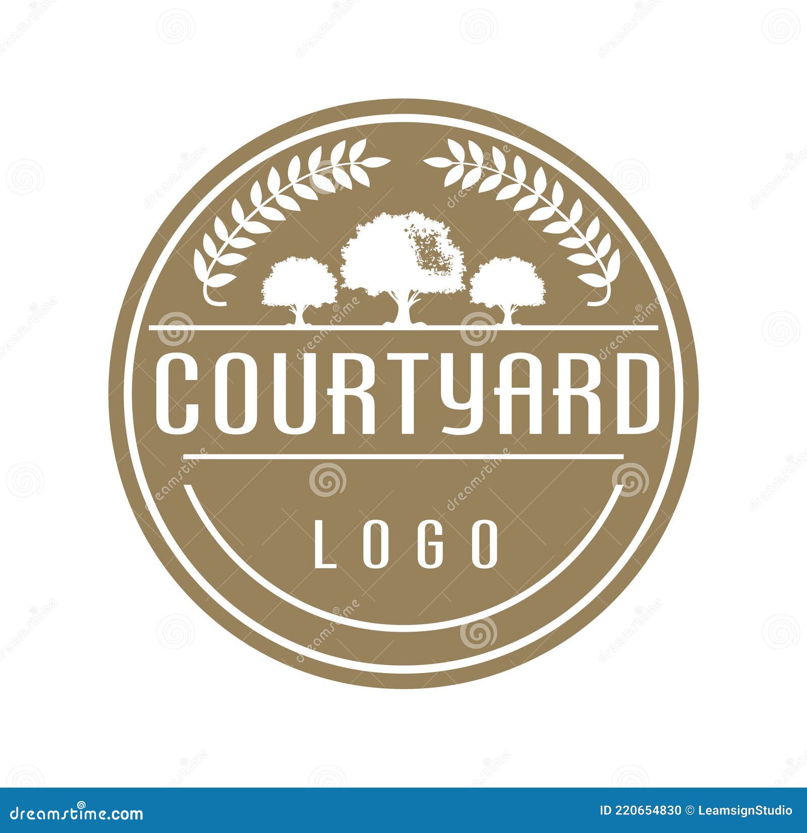 Courtyard Logo Design Illustration Stock Vector - Illustration of ...