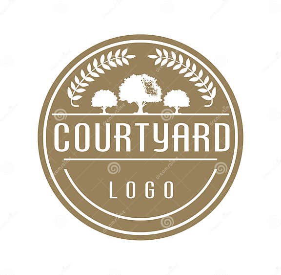 Courtyard Logo Design Illustration Stock Vector - Illustration of ...