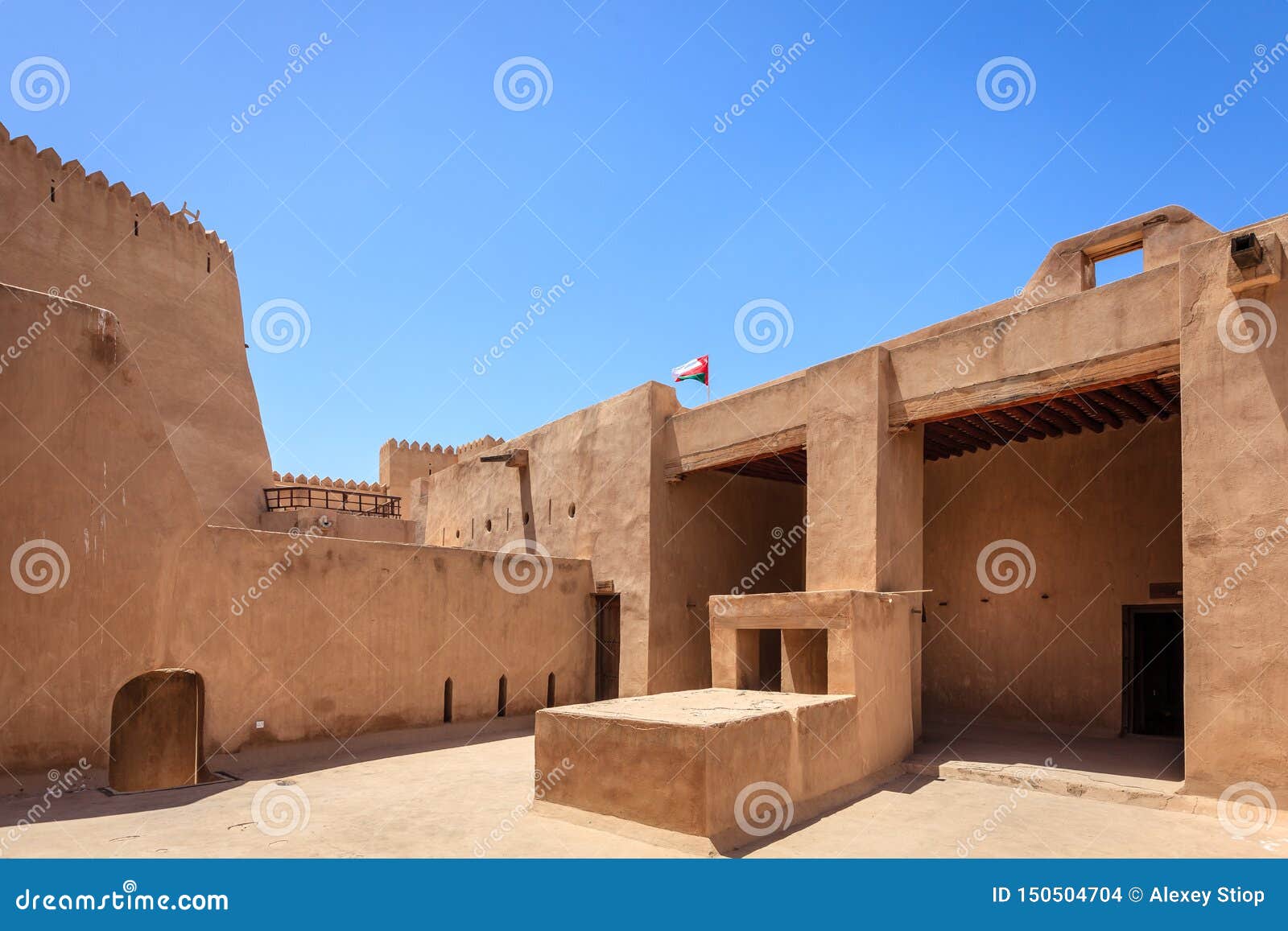 Courtyard in a Middle Eastern Fort Stock Photo - Image of fort, middle ...