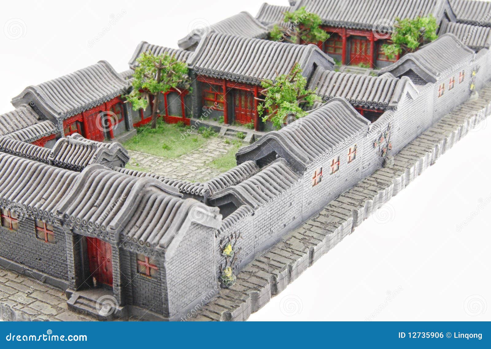 Courtyard model stock photo. Image of asia, architect - 12735906