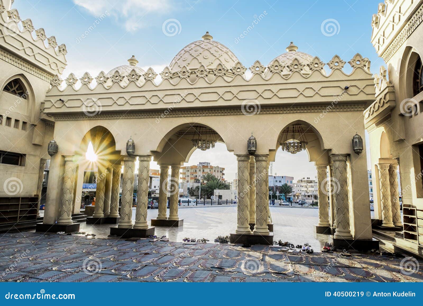 The Courtyard of a Mosque in Hurghada Stock Image - Image of islamic ...