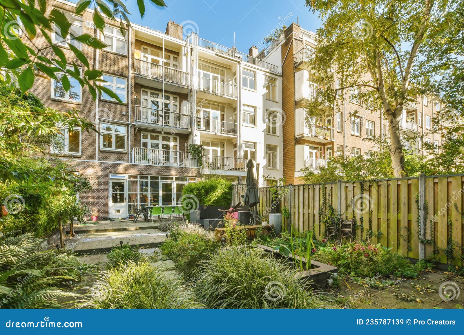 The Courtyard of a Multi-storey Building Stock Image - Image of ...