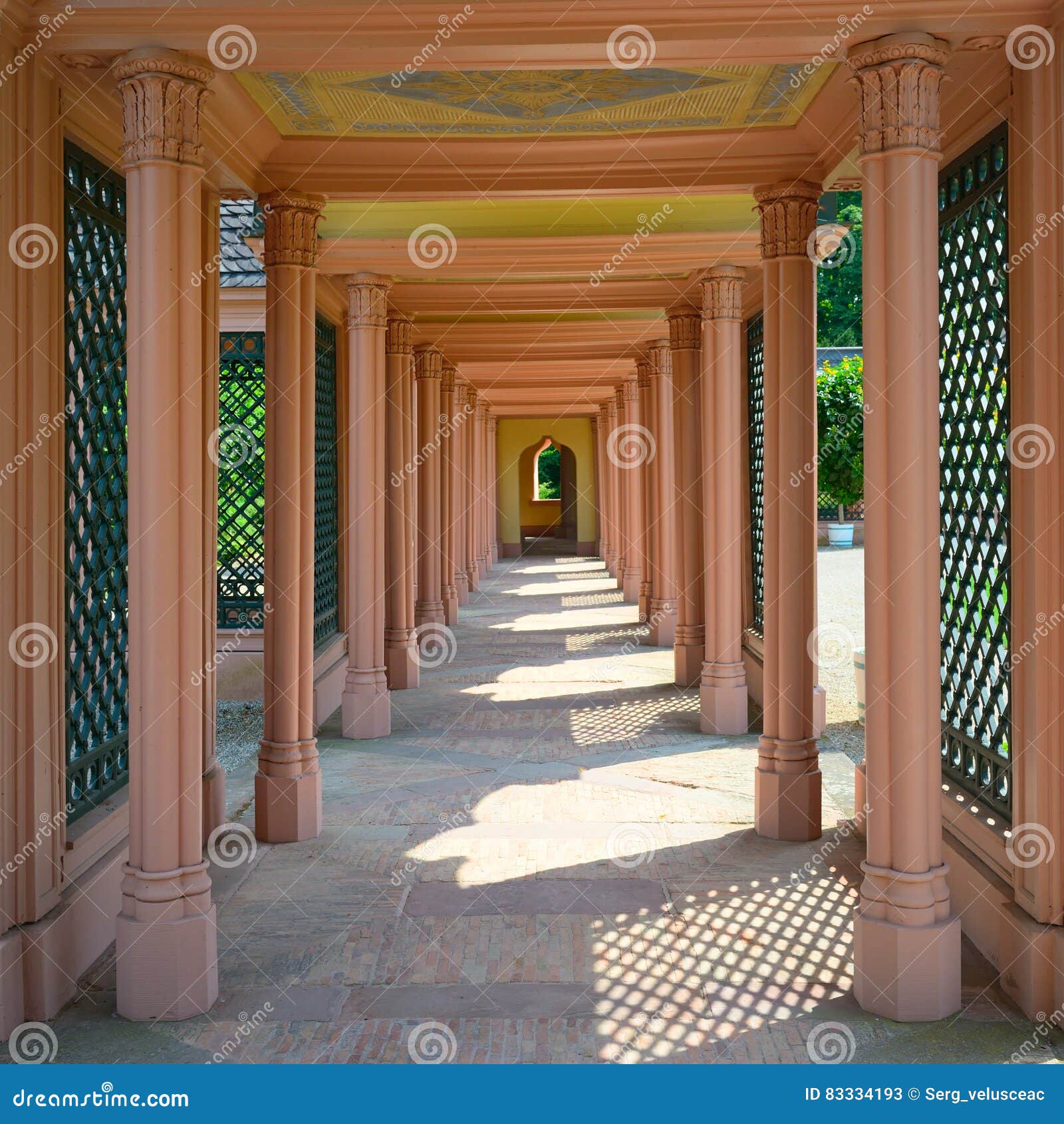 Courtyard in Muslim Mosque stock image. Image of minaret - 83334193