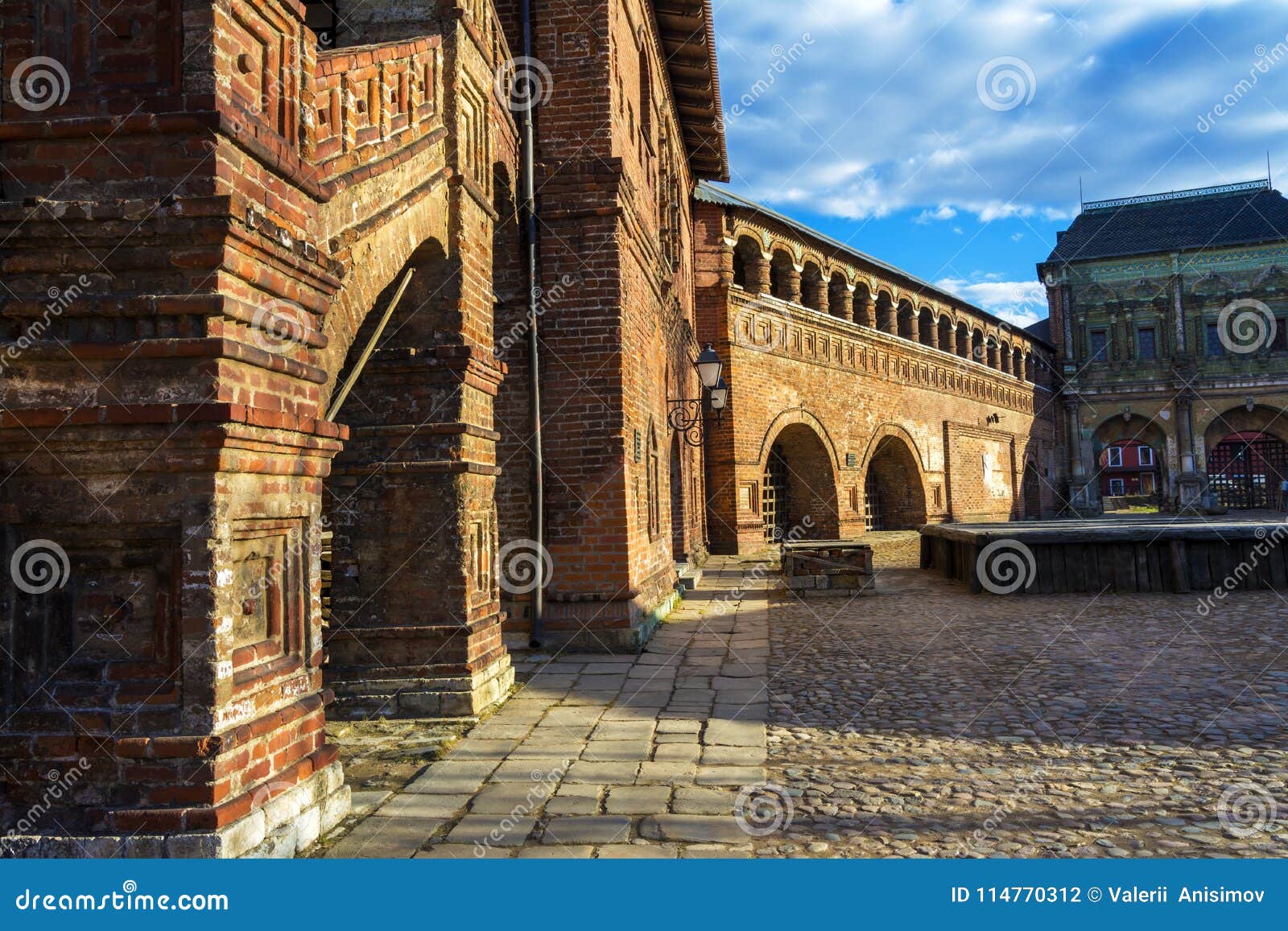 Courtyard of the Old Monastery. Brick Wall Stock Photo - Image of ...