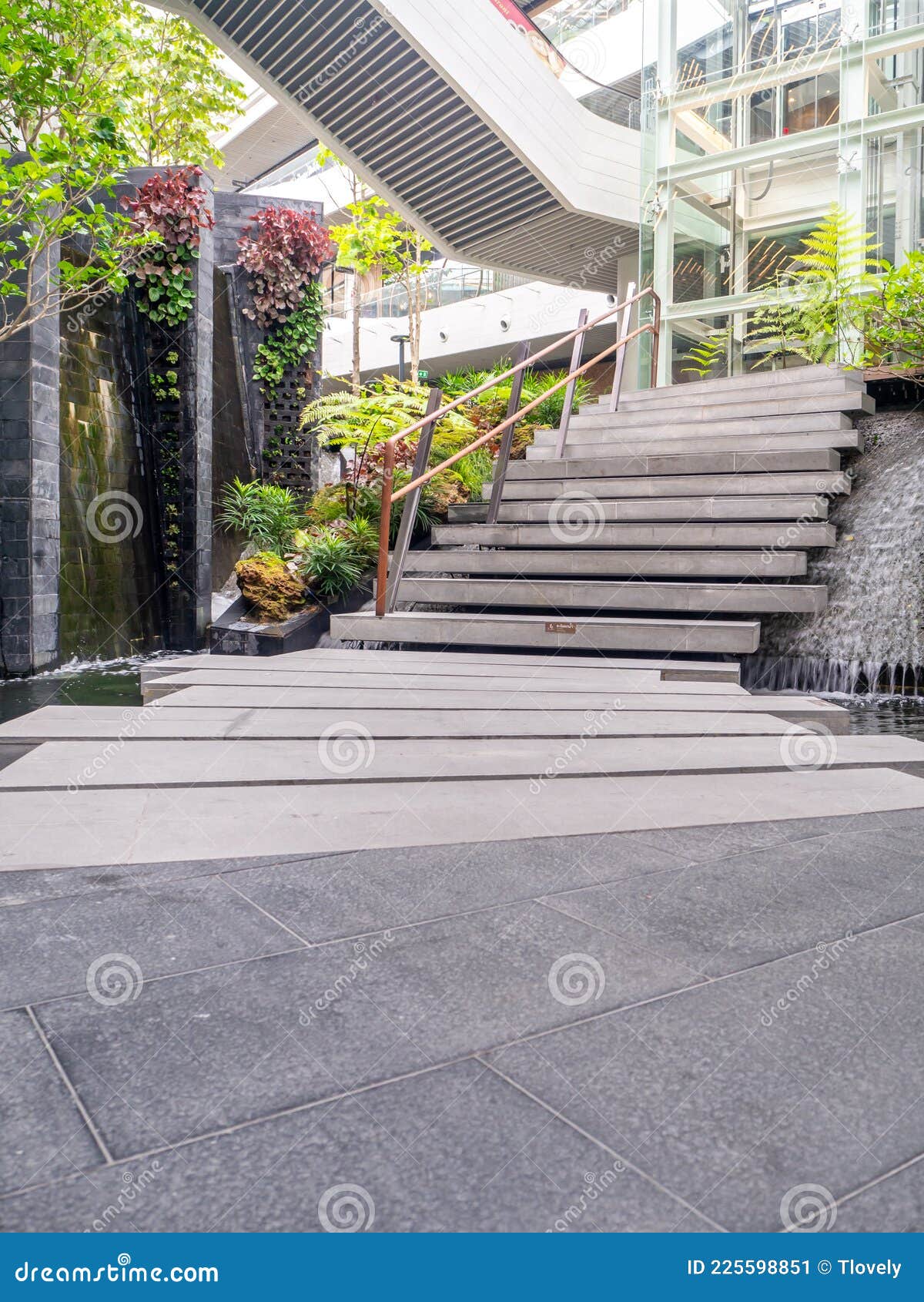 Courtyard Outside the Building Path in the Garden Stock Image - Image ...