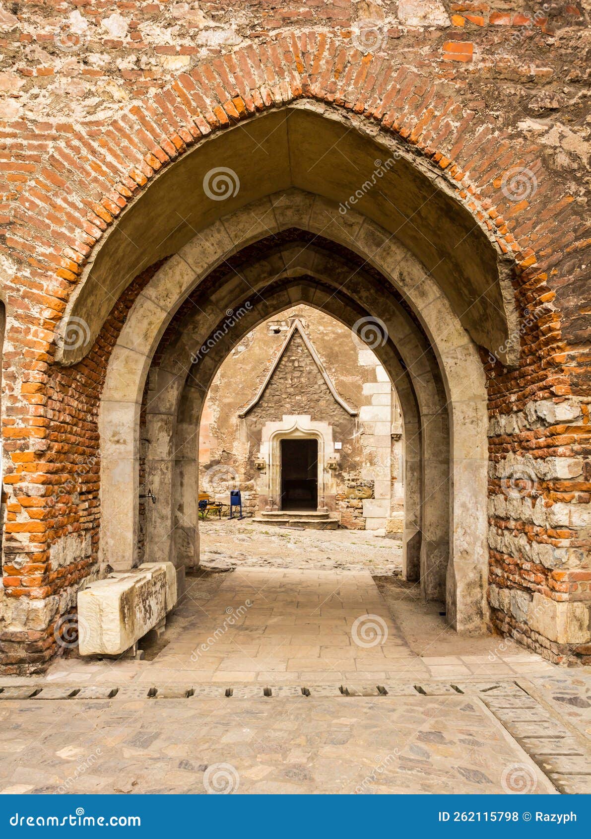 Courtyard Old Historical Passage Stock Photo - Image of fortress, stone ...