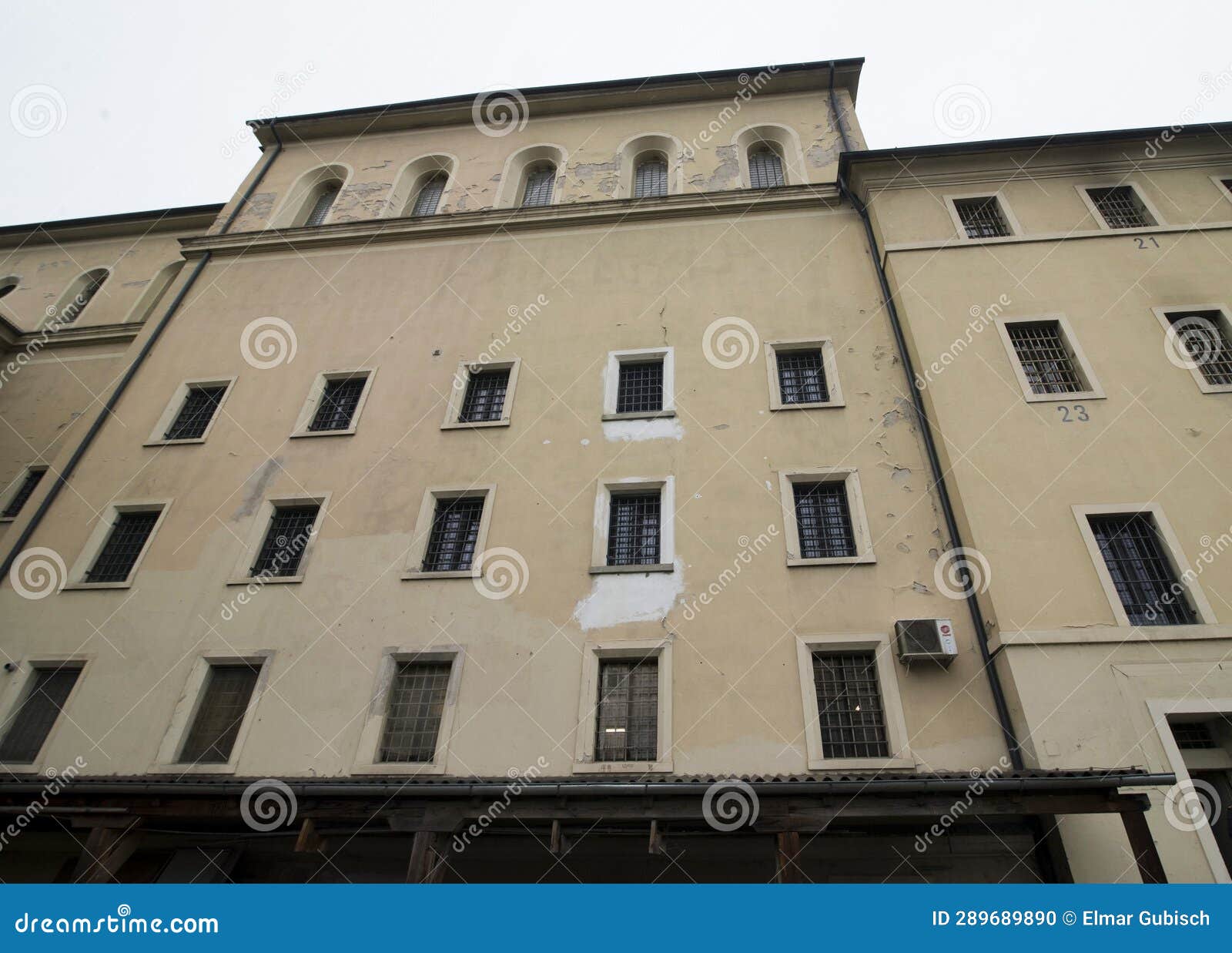 In the Courtyard of a Prison Stock Photo - Image of arrest ...
