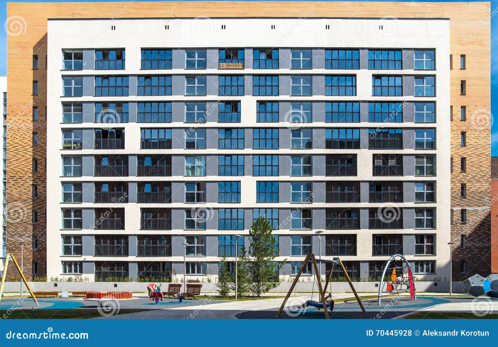 The Courtyard of a Residential Building Stock Photo - Image of ...