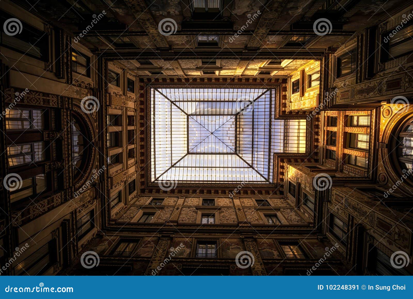 Courtyard in Rome stock image. Image of courtyard, europe - 102248391