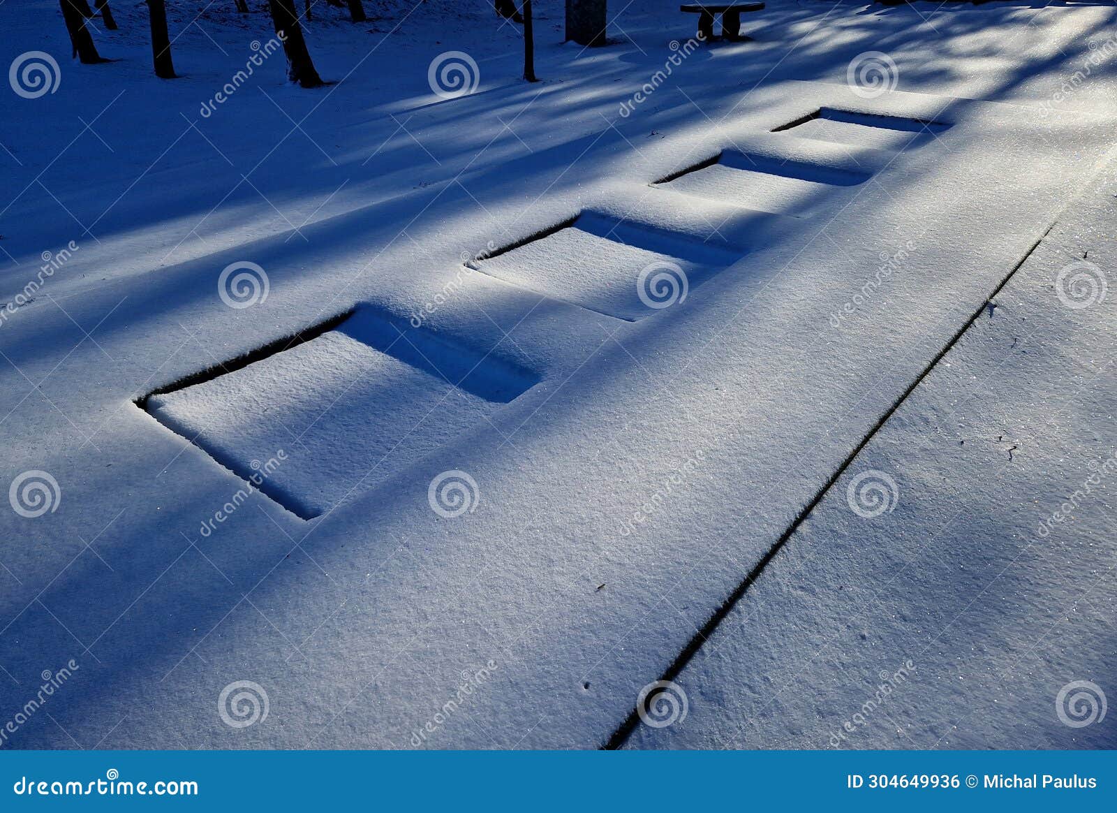 In the Courtyard of School Playground, Three Trampoline Stock Photo ...