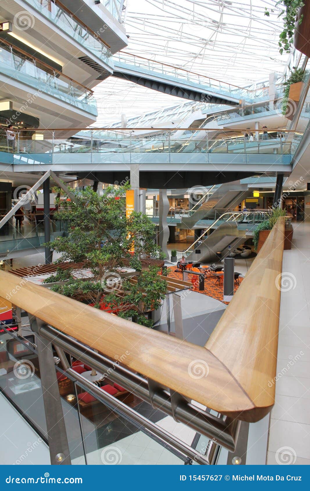 Courtyard of a Shopping Center Stock Image - Image of indoors, center ...