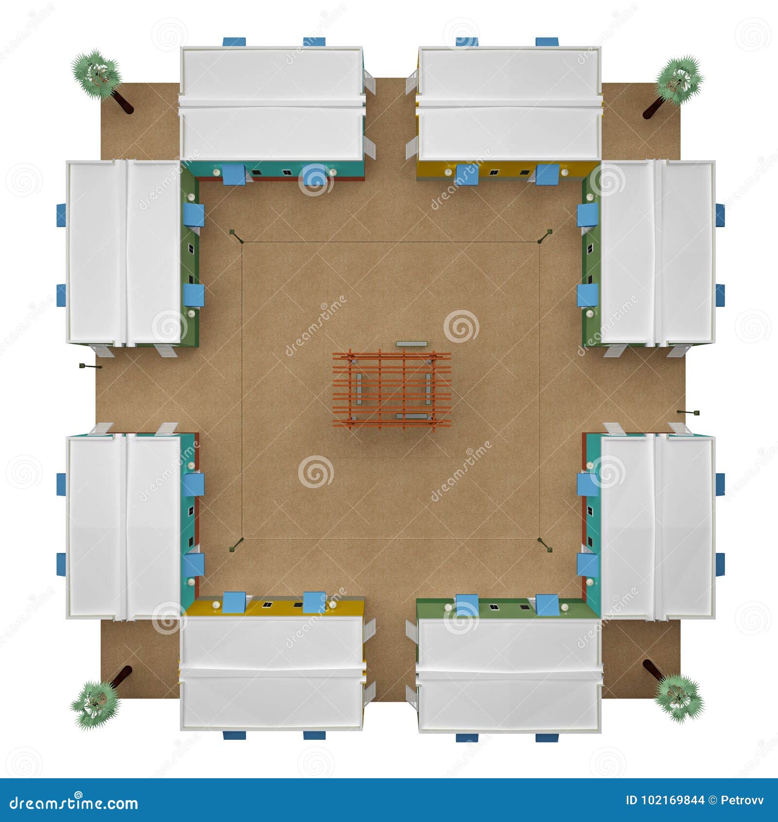Courtyard Top View Royalty-Free Stock Photography | CartoonDealer.com ...